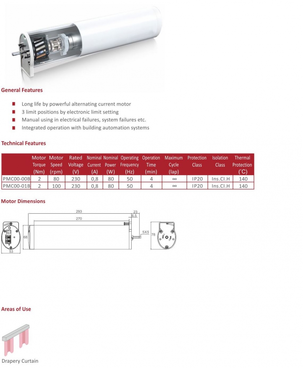 Drapery Curtain Motor